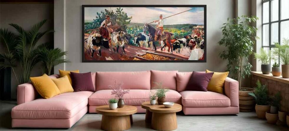 El encierro - reproducciones pintadas al óleo de Sorolla